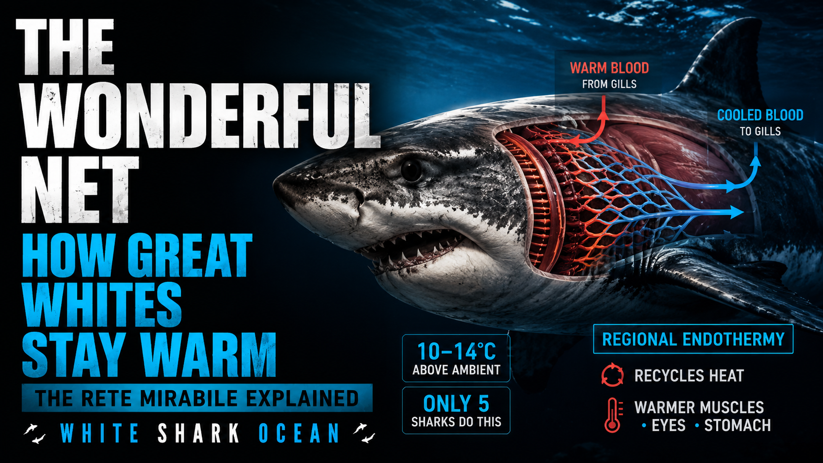 How Great White Sharks Are Warm-Blooded: The Rete Mirabile Explained ...